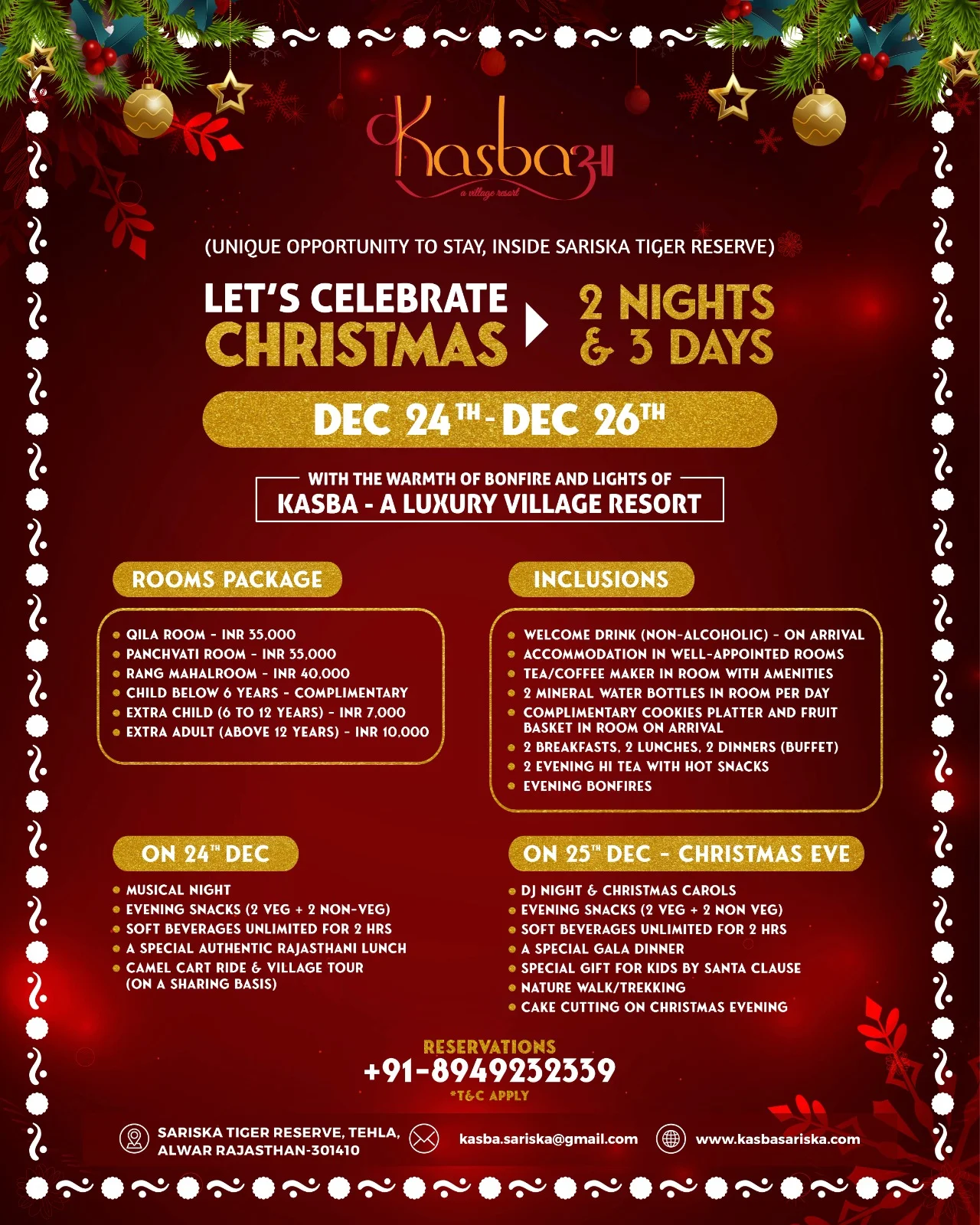 Kasba - A Village Resort | Sariska Tiger Reserve